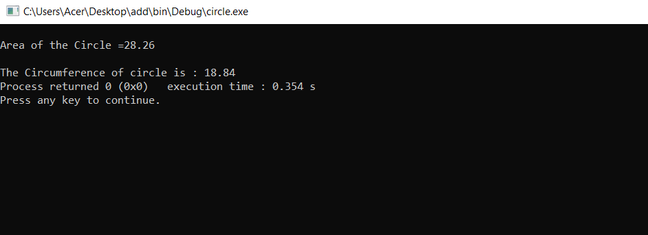 C Program to calculate Area and Circumference of Circle || বৃত্তের ...