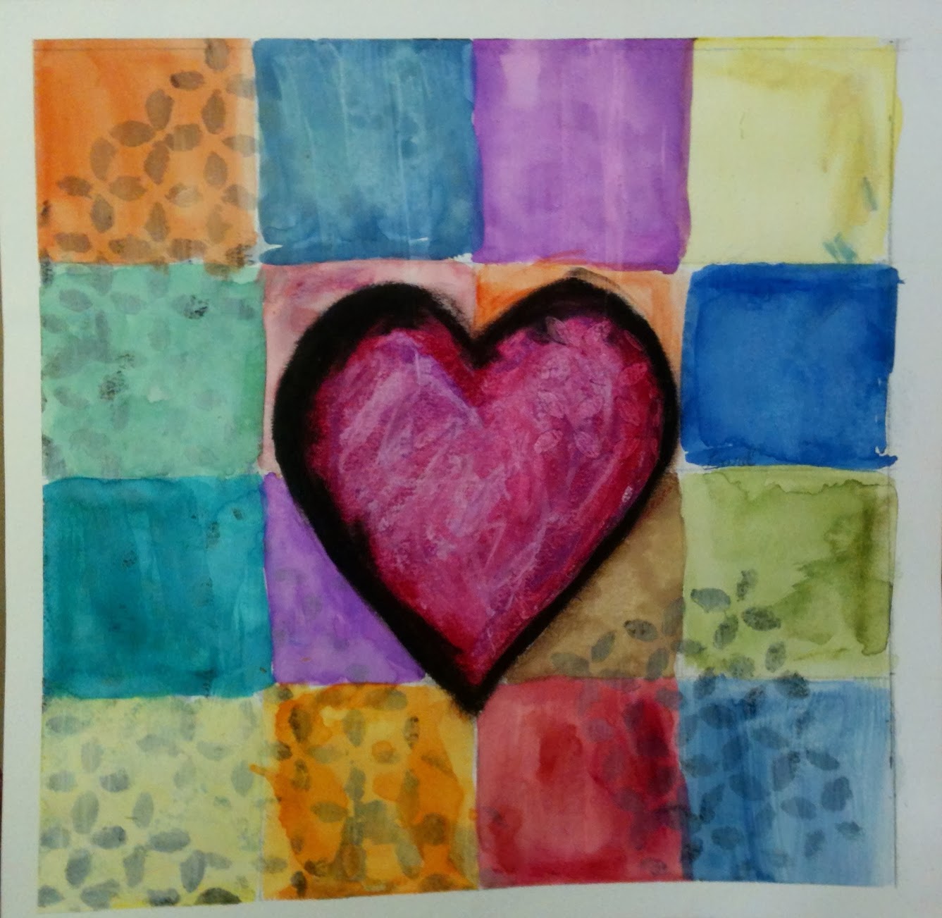 HeartYourArt: Jim Dine inspired mixed medium Heart Art