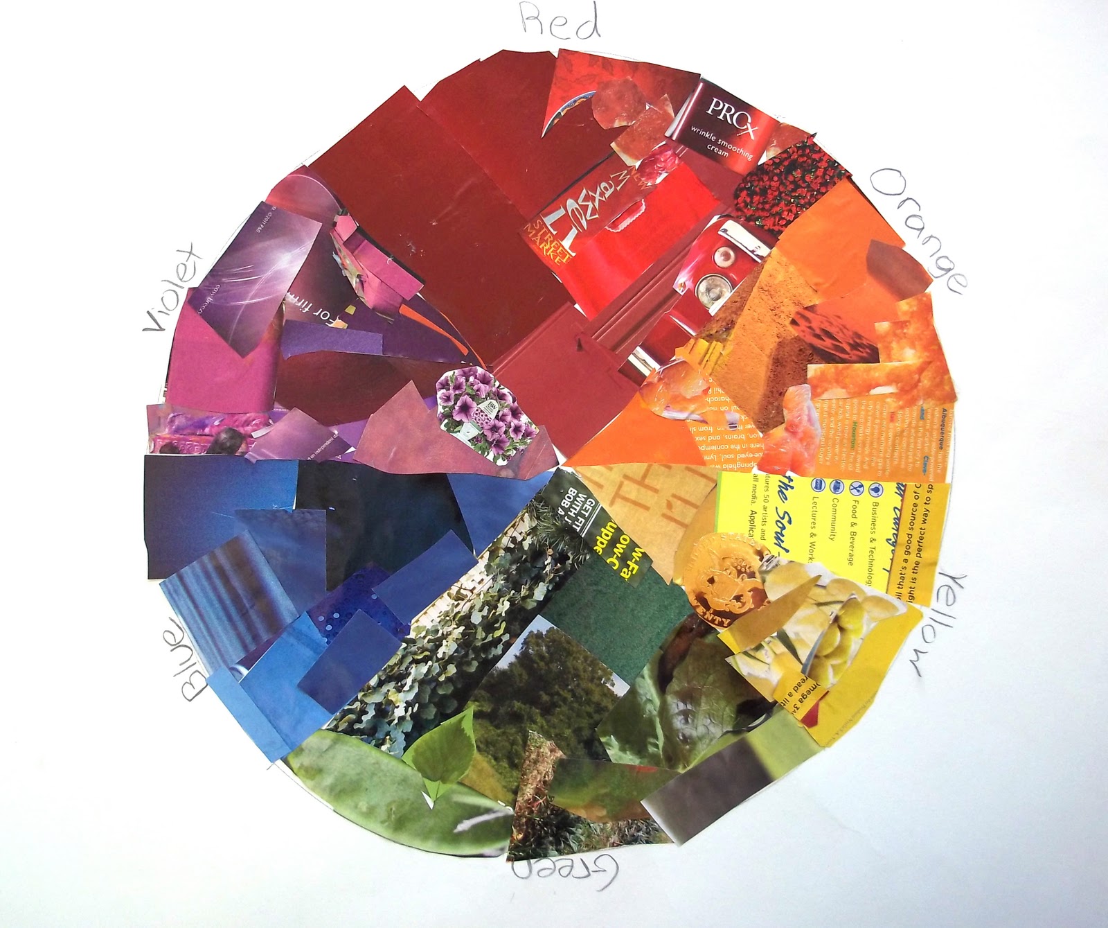 Monument Valley Regional Middle School Art Class: Color Wheel Collage ...