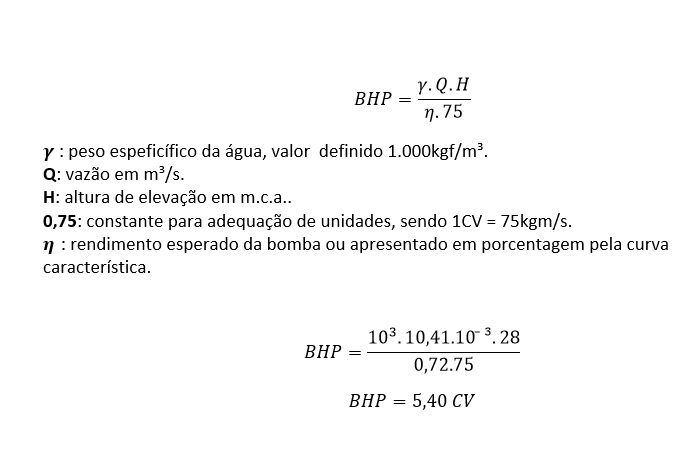 Bomba hidráulica: POTÊNCIA ABSORVIDA E RENDIMENTO