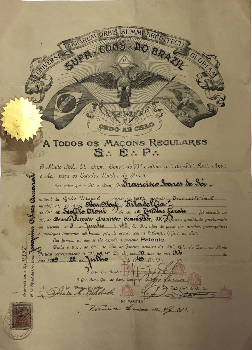 Museu Maçônico Pelicano : MACONARIA BRASILEIRA - Documentos Antigos do ...