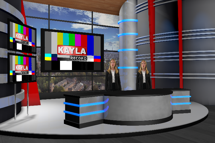 vMix VIRTUAL SET 1 - 3 Camera - 2 Talent - KAYLA RECORD