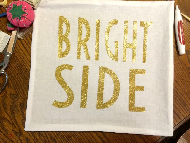 All Paths Lead to Wonderland: DIY Bright Side/Monday Side Pillow