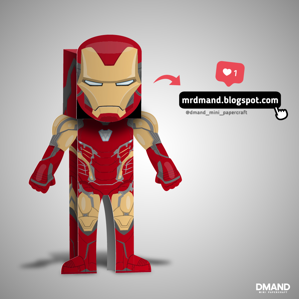 Dmand: Mini Papercraft: Iron Man Papertoy