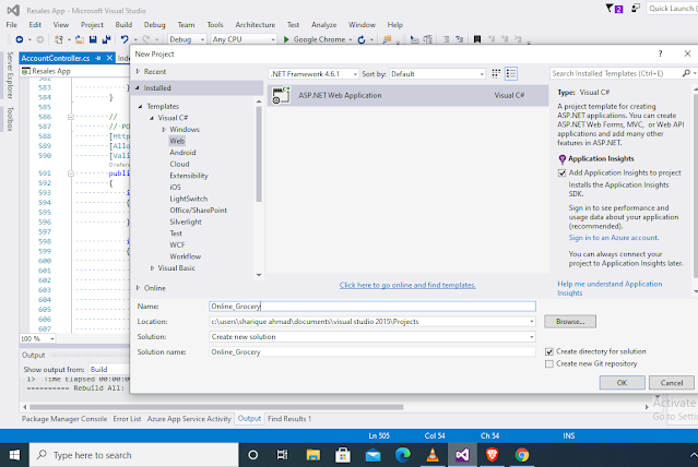How to create a mvc project in asp.net (Visual Studio)