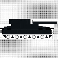 Text art de tanques de batalla, disparando