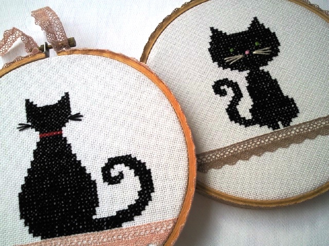 vintage time: Tablouri gherghef/cusute manual