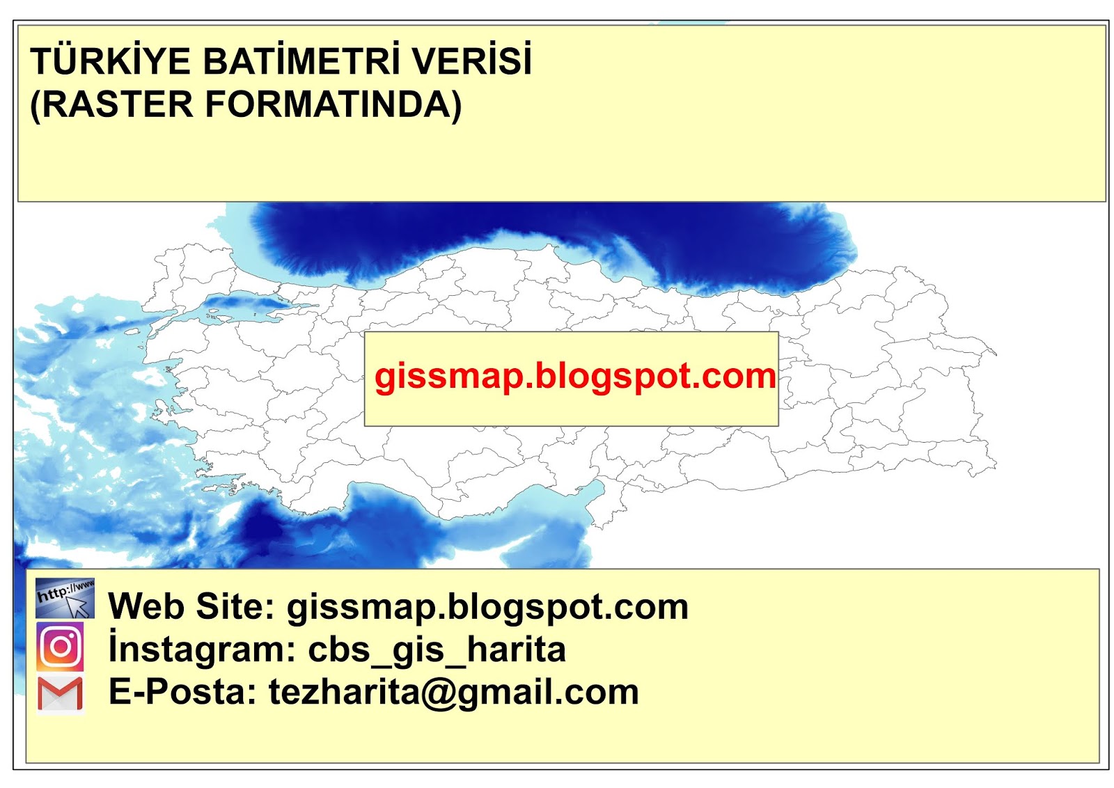 BATİMETRİ VERİSİ İNDİRME RASTER/SHP İNDİR