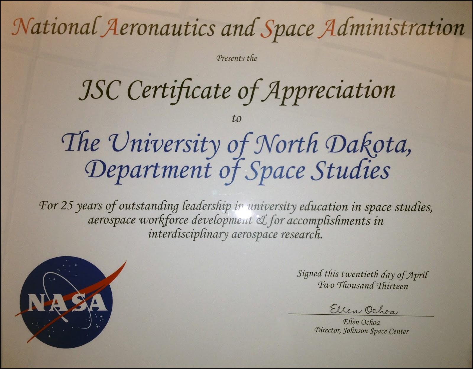 Astronaut Certificate