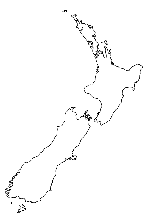 Geography Blog: Outline Map of New Zealand