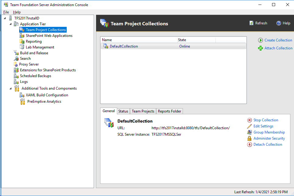 Team Foundation Server 2017 安裝筆記