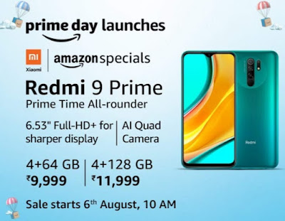 Redmi 9 Prime with MediaTek Helio G80 and 5,020 mAh Battery launched in ...