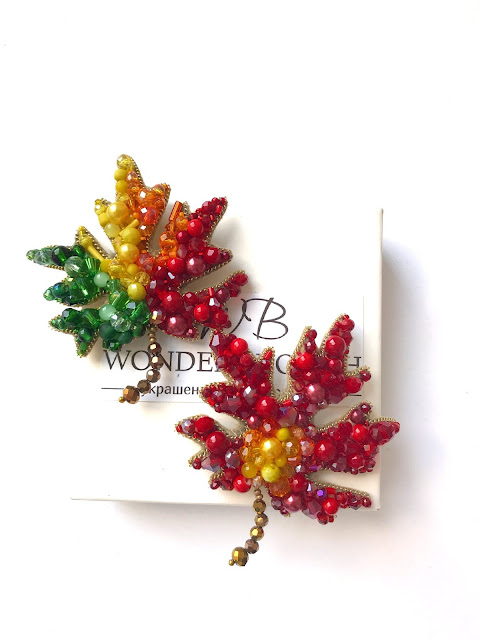 Beautiful Nature Inspired Bead Embroidered Brooches by WonderBrooch ...