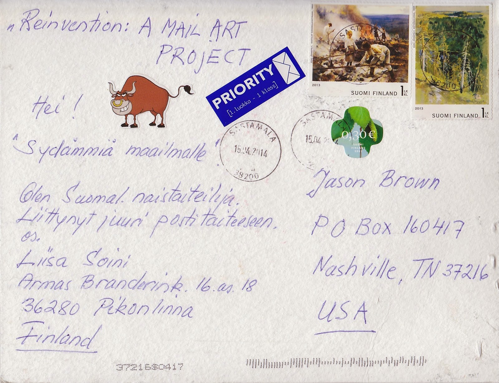 Reinvention : A Mail Art Project: PAGE 12 : Jessica Voorsanger, Dorian ...