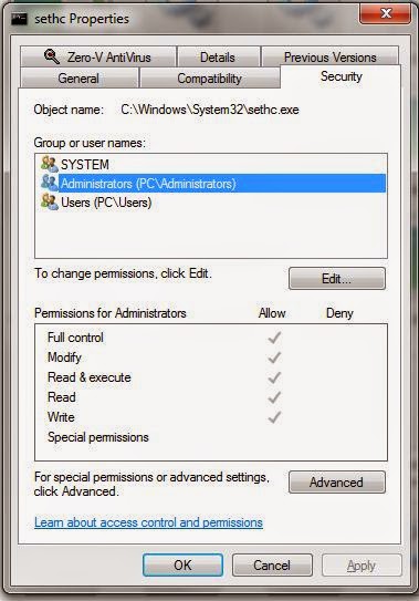 Your Computer might be at a risk.: Sethc.exe