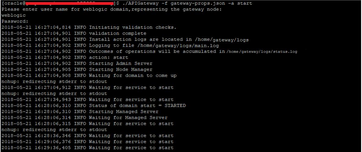 Oracle API Physical Gateway installation and registration - TechSupper