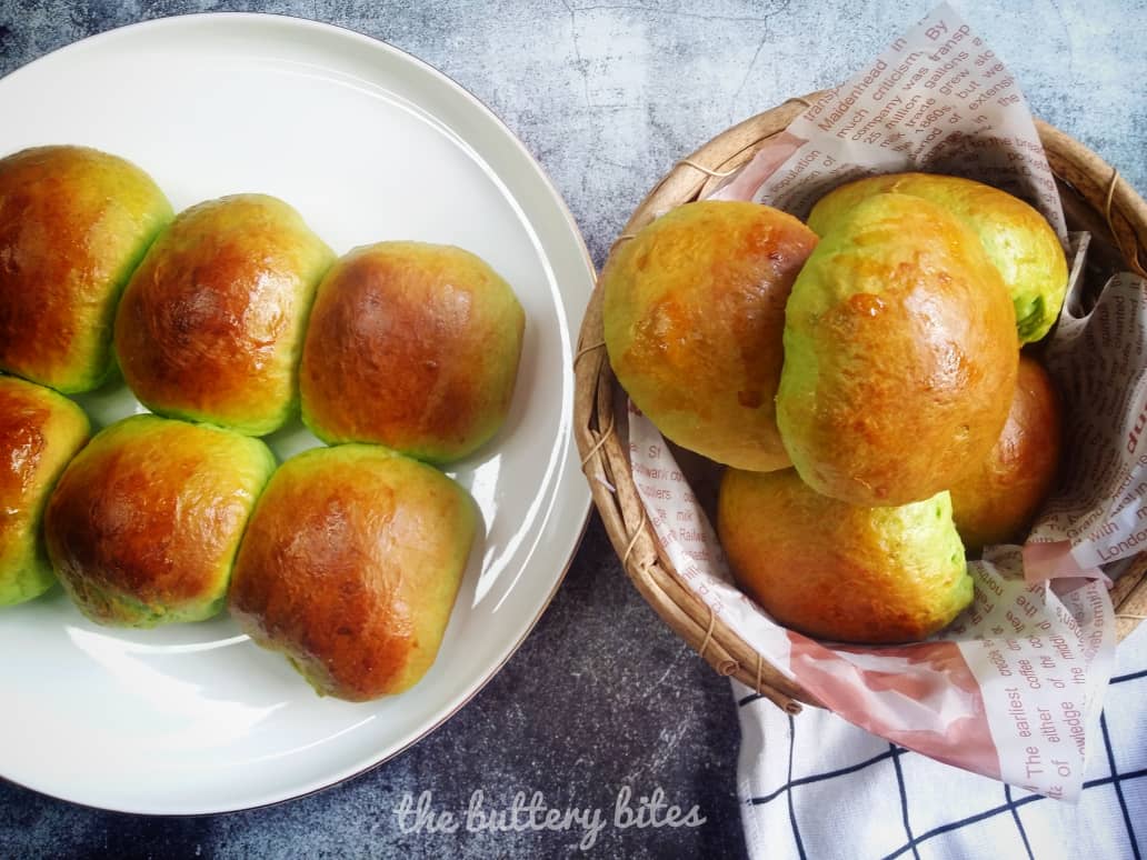 Resepi Roti Bun Pandan Kelapa Sukatan Cawan The Buttery Bites