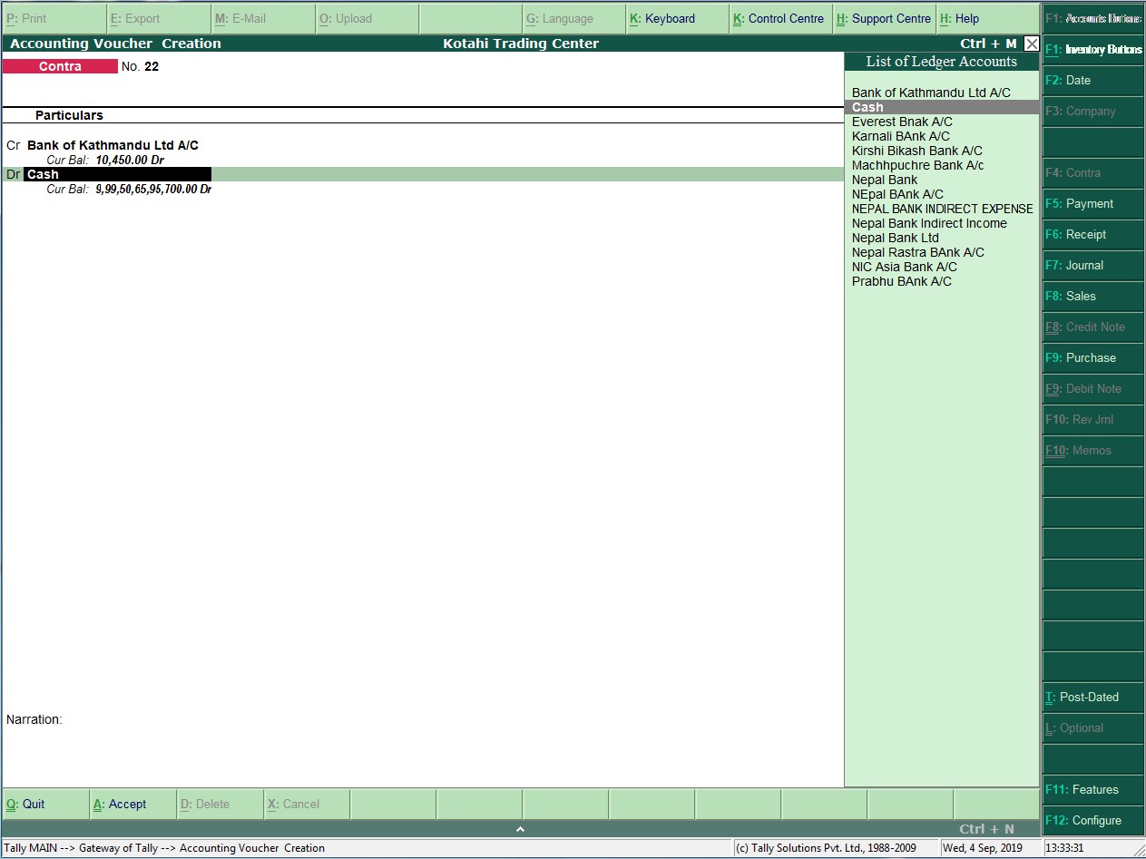 Use Of Contra Voucher In Tally TechnicalPunam blogspot use-of-contra-voucher-in-tally-technicalpunam-blogspot