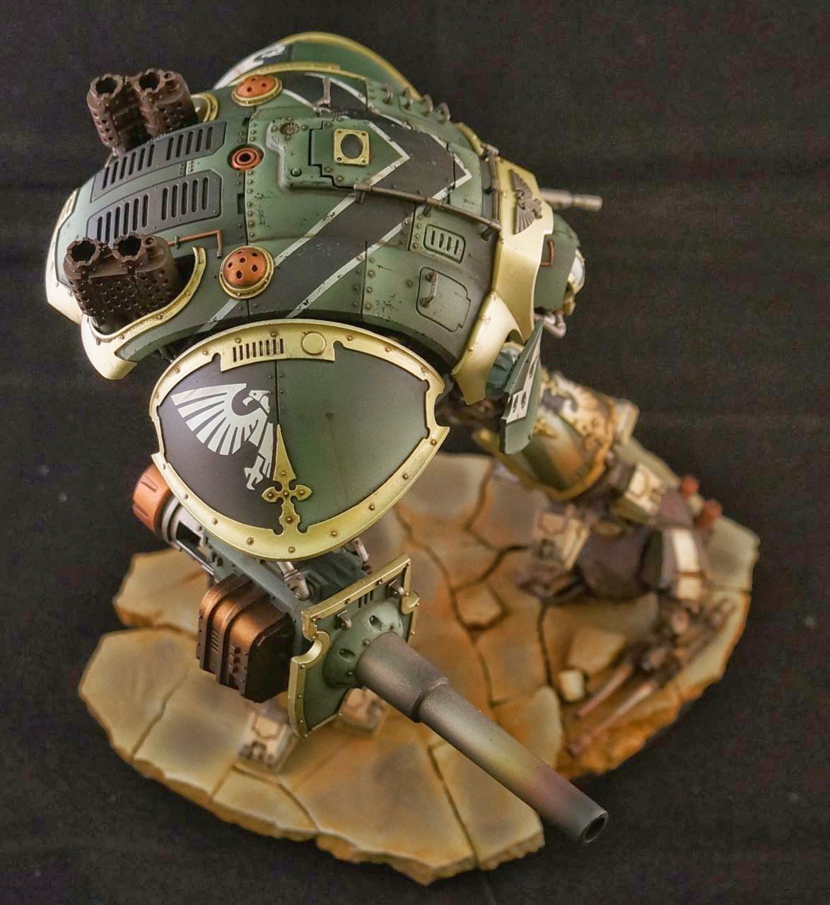 40k Hobby Blog: Imperial Knight Warlord Stepping on EC Dreadnought