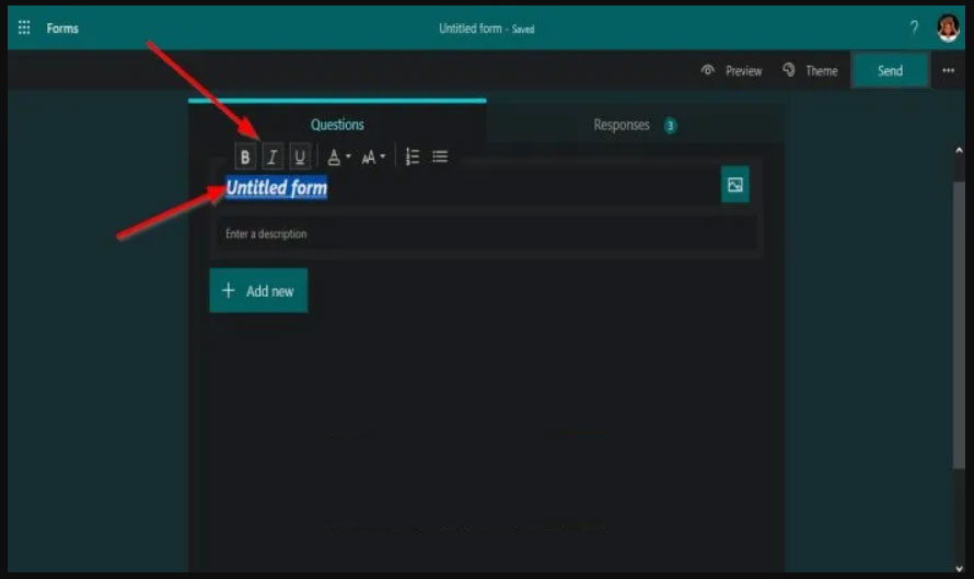 How to format Text in Microsoft Forms - Pkpioneer