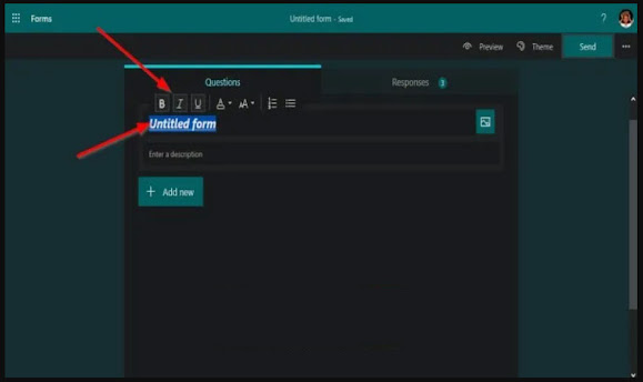 How to format Text in Microsoft Forms - Pkpioneer