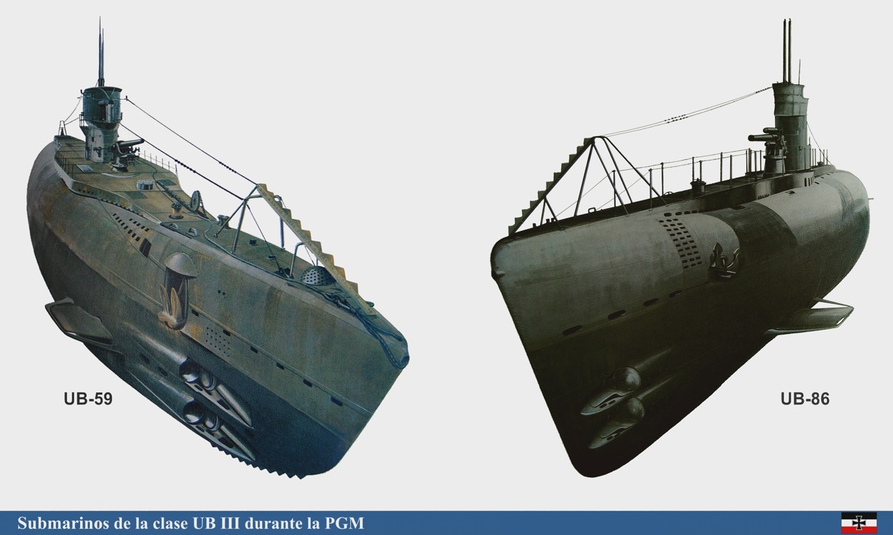 FDRA - Fuerza Naval: PGM: Submarino Tipo UB III