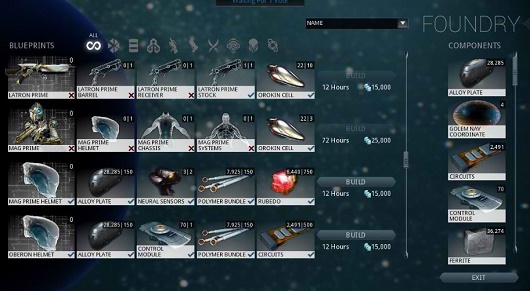 Warframe Prime Database- Drop Table of Prime Drops (Frost Armory ...