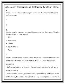 Books by Charlene Tess: A Lesson in Comparing and Contrasting Two Short ...