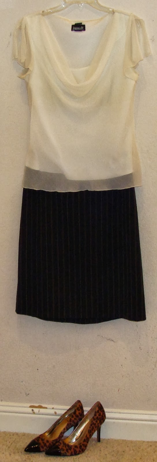 The Leather Skirt: Pinstripes & Leopard...