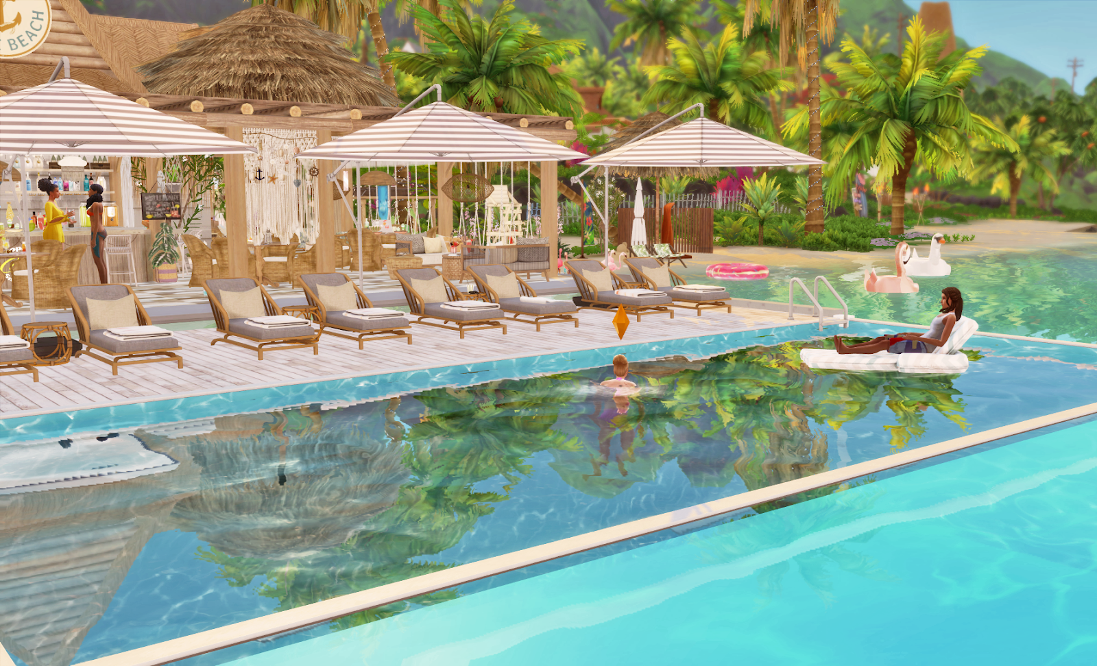 July Release 2nd Building: Sims 4 Sulani Surf Bar 海灘衝浪店與吧檯 (FREE) [Ruby ...