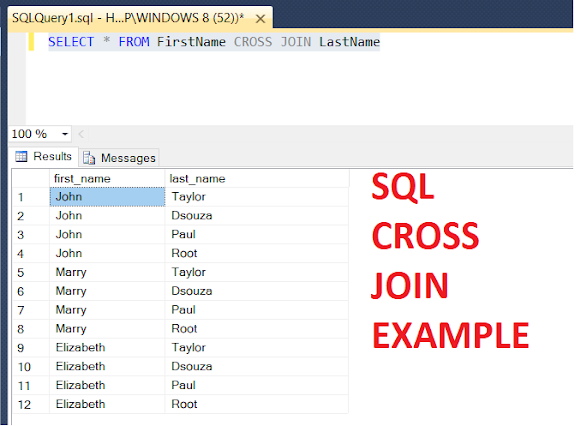 Can you join two unrelated tables in SQL? Cross Join Example | Java67