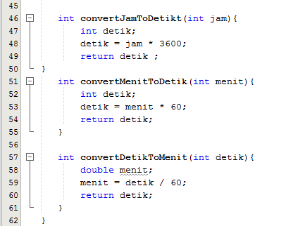 Mengkonversi Jam , Menit dan Detik dalam JAVA NETBEANS