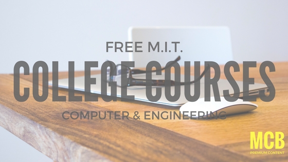 Free MIT Computer and Engineering Courses Available Online
