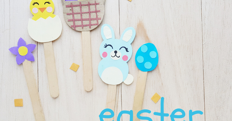 Easter Stick Puppets Craft - - Messy Little Monster