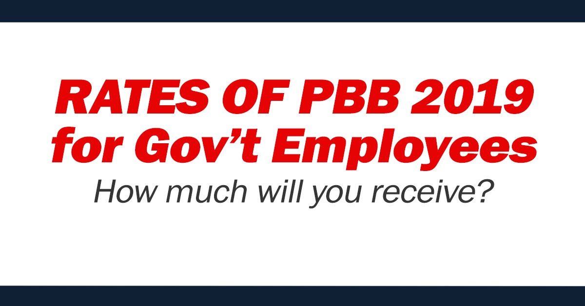 Rates of PBB 2019 for Gov't Workers - Teachers Click