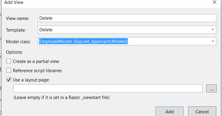 Test: Delete Operations in Asp.net mvc using Ado.net Approach and Diff ...