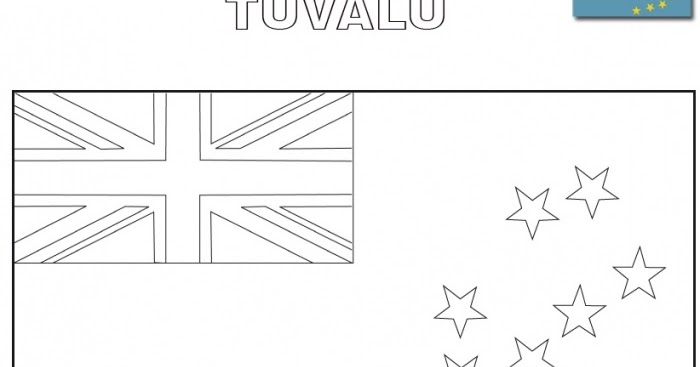 Geography Blog: Tuvalu Flag Colouring Page