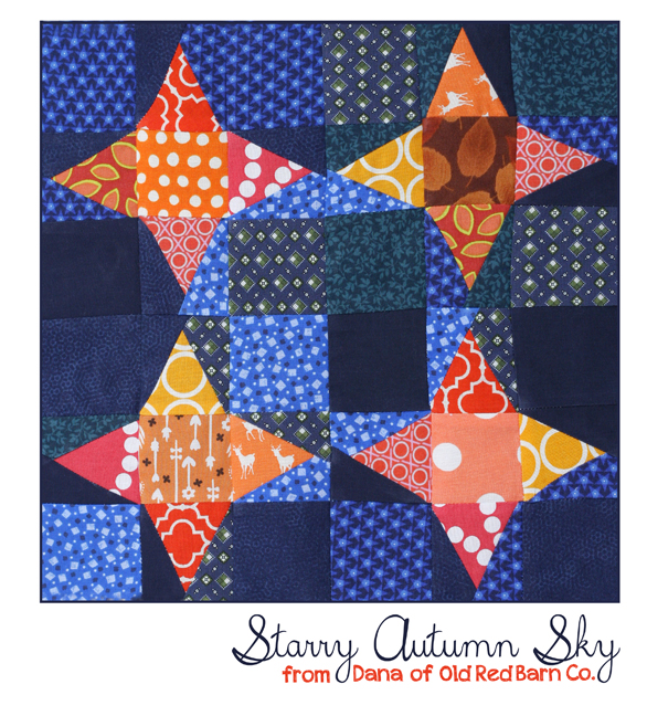 Old Red Barn Co.: Starry Autumn Sky Quilt Block Tutorial