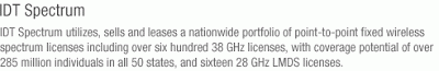 IDT Spectrum- Who Knew? - RAD-INFO Inc.