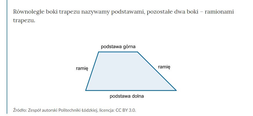 Matematyka uczy: Trapezy - budowa, rodzaje oraz własności kl.5