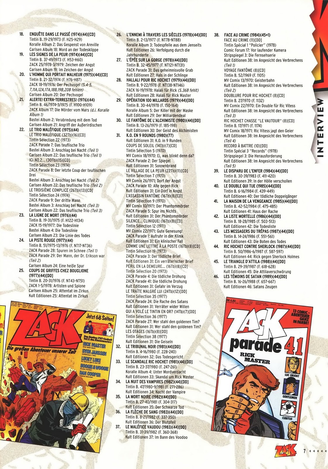 بند ديسينيه - الأسود Bande Dessinée - Lions: ريك هوشيه - Ric Hochet ...