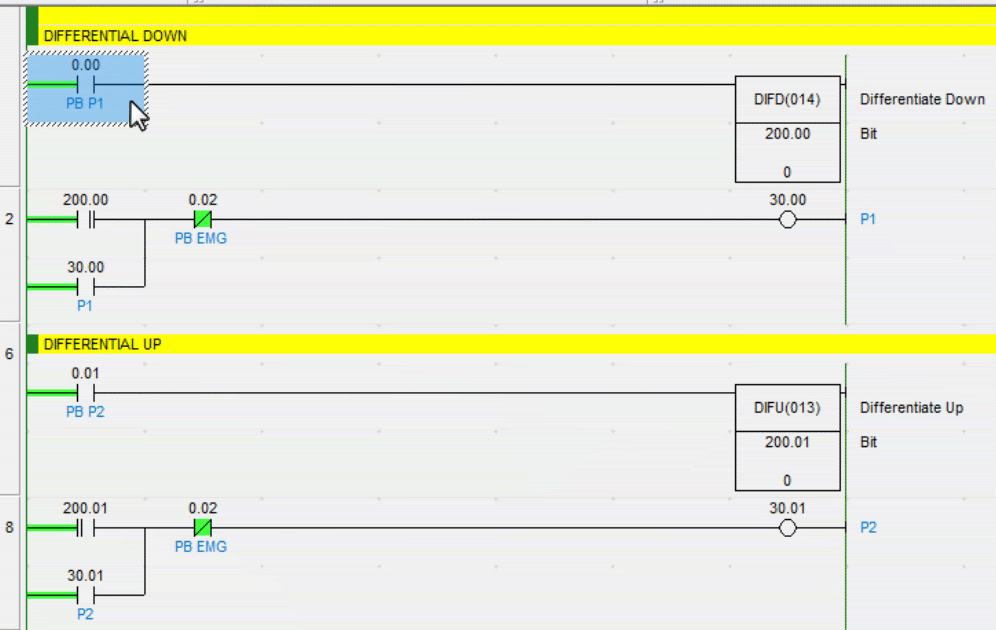 Instruksi PLC DIFU (Differential Up) dan DIFD (Differential Down ...