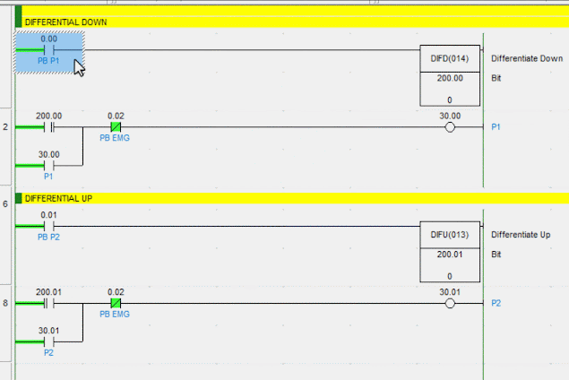 Instruksi PLC DIFU (Differential Up) dan DIFD (Differential Down ...