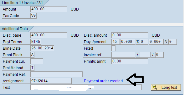 SAP FICO Central: Payment Order Configuration