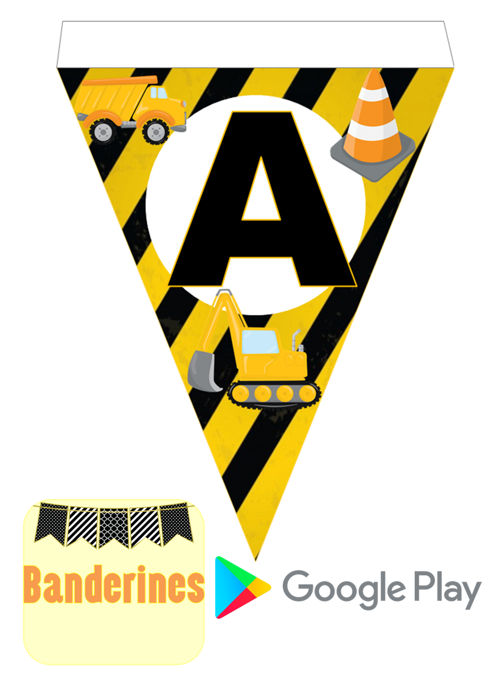 Kits imprimibles gratis : Banderines Construcción