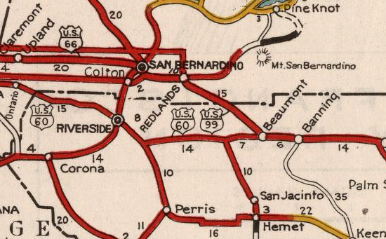 California State Route 60/Former US Route 60/70 through the Moreno ...