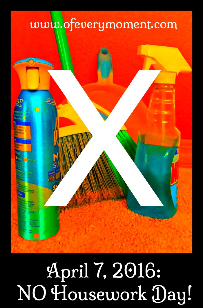 April 7th is No Housework Day! | the most - - of every moment