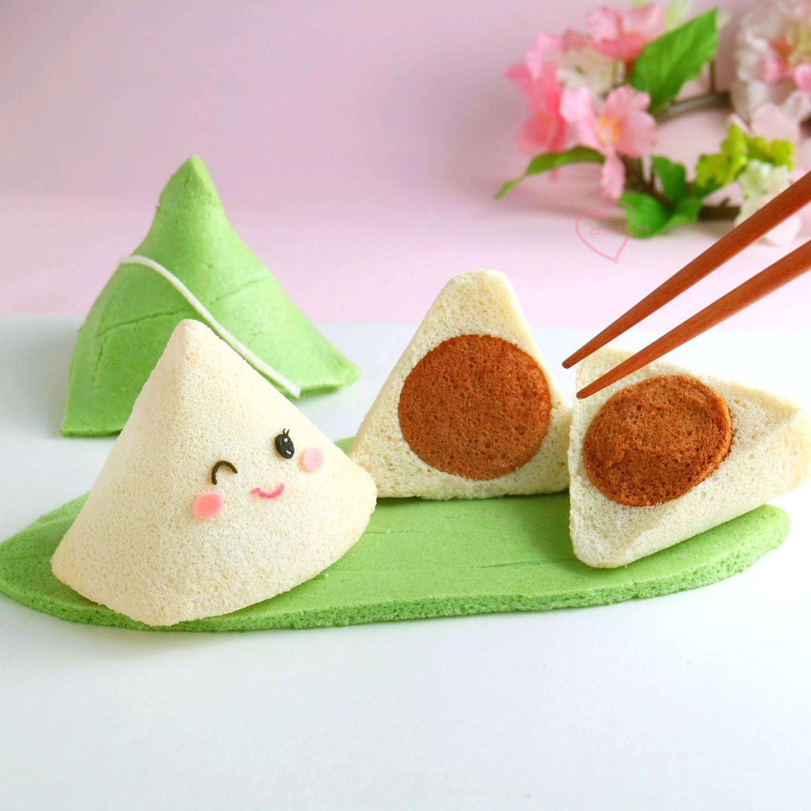 Loving Creations for You: Rice Dumpling Chiffon Cake