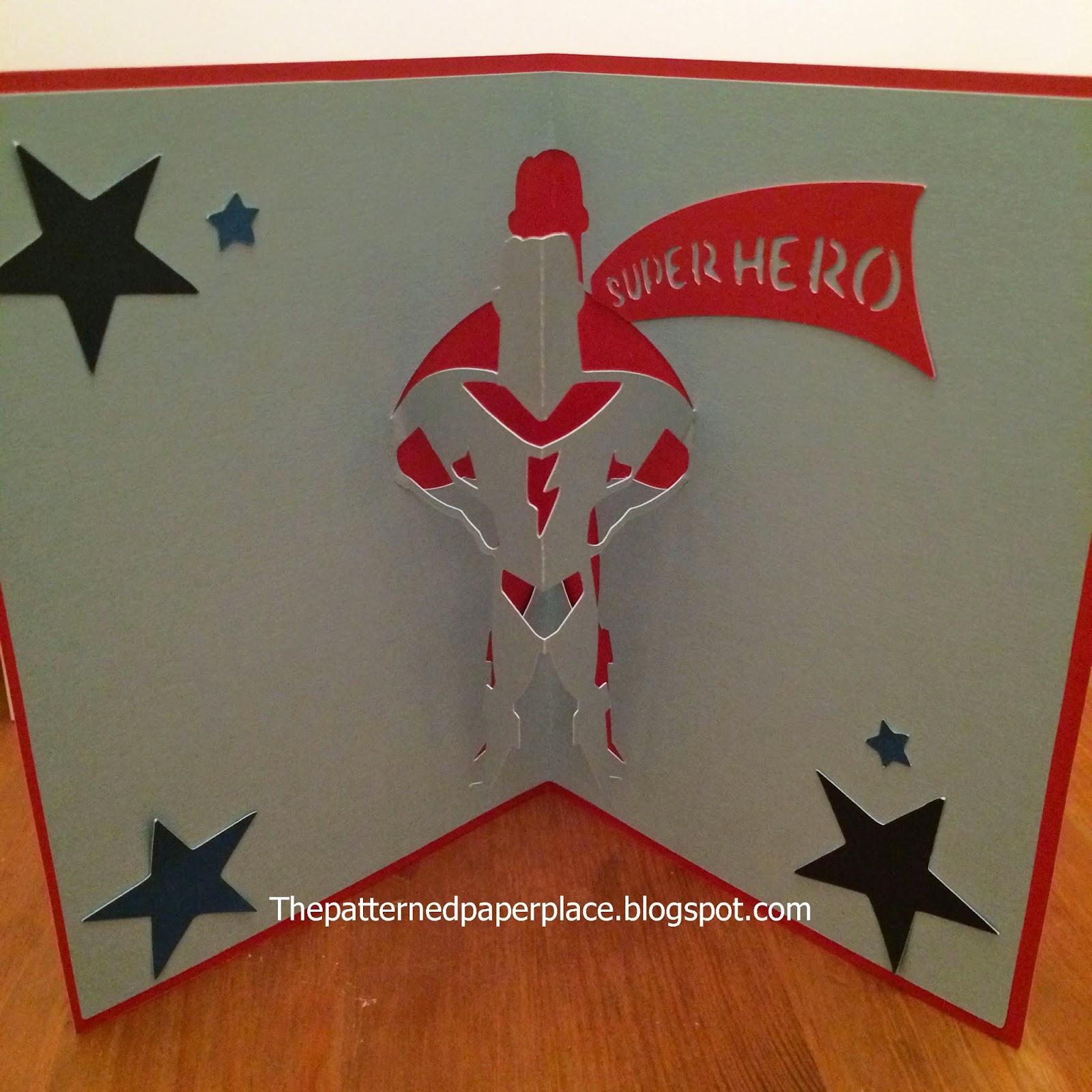 The Patterned Paper Place: Superhero Pop Up Card Made with Artfully Sent