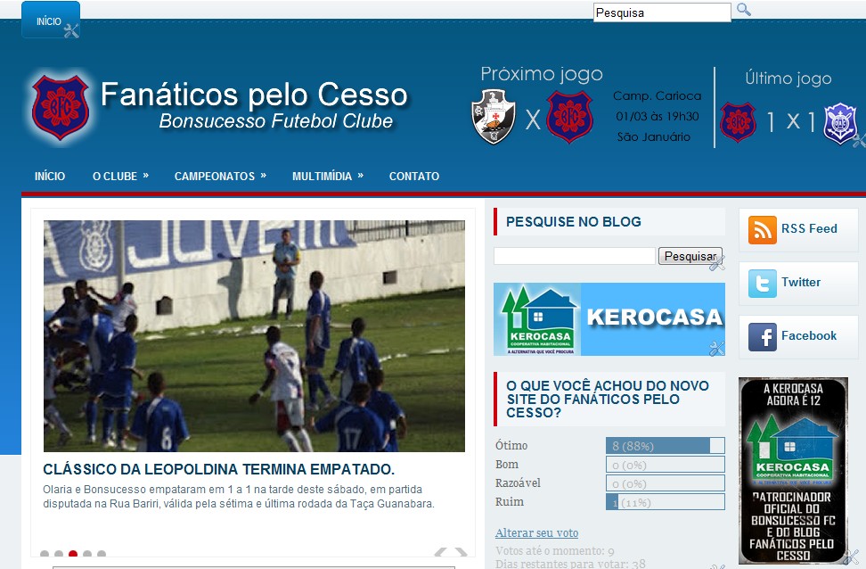 FANÁTICOS PELO CESSO: Fanáticos pelo Cesso com novo WebSite.